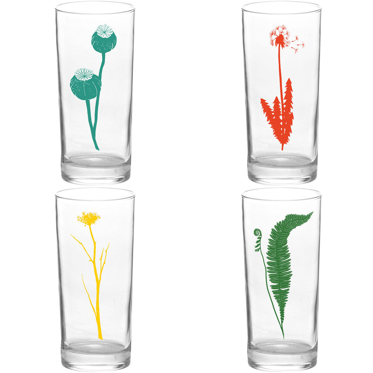 Color Collins Sets 15oz Tall Highball Glasses - Dishwasher & Microwave ...