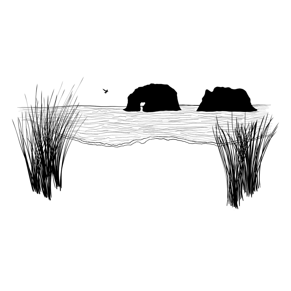 Landscape Series Twin Rocks – Salty Raven