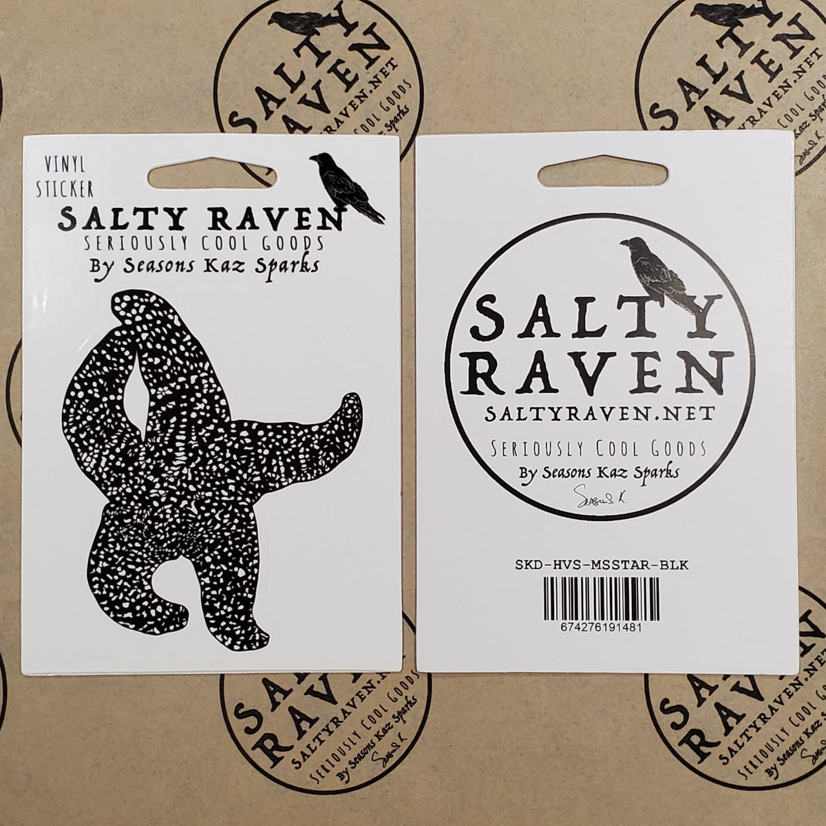 Macarena Seastar HVS Vinyl Peel Away Sticker – Salty Raven