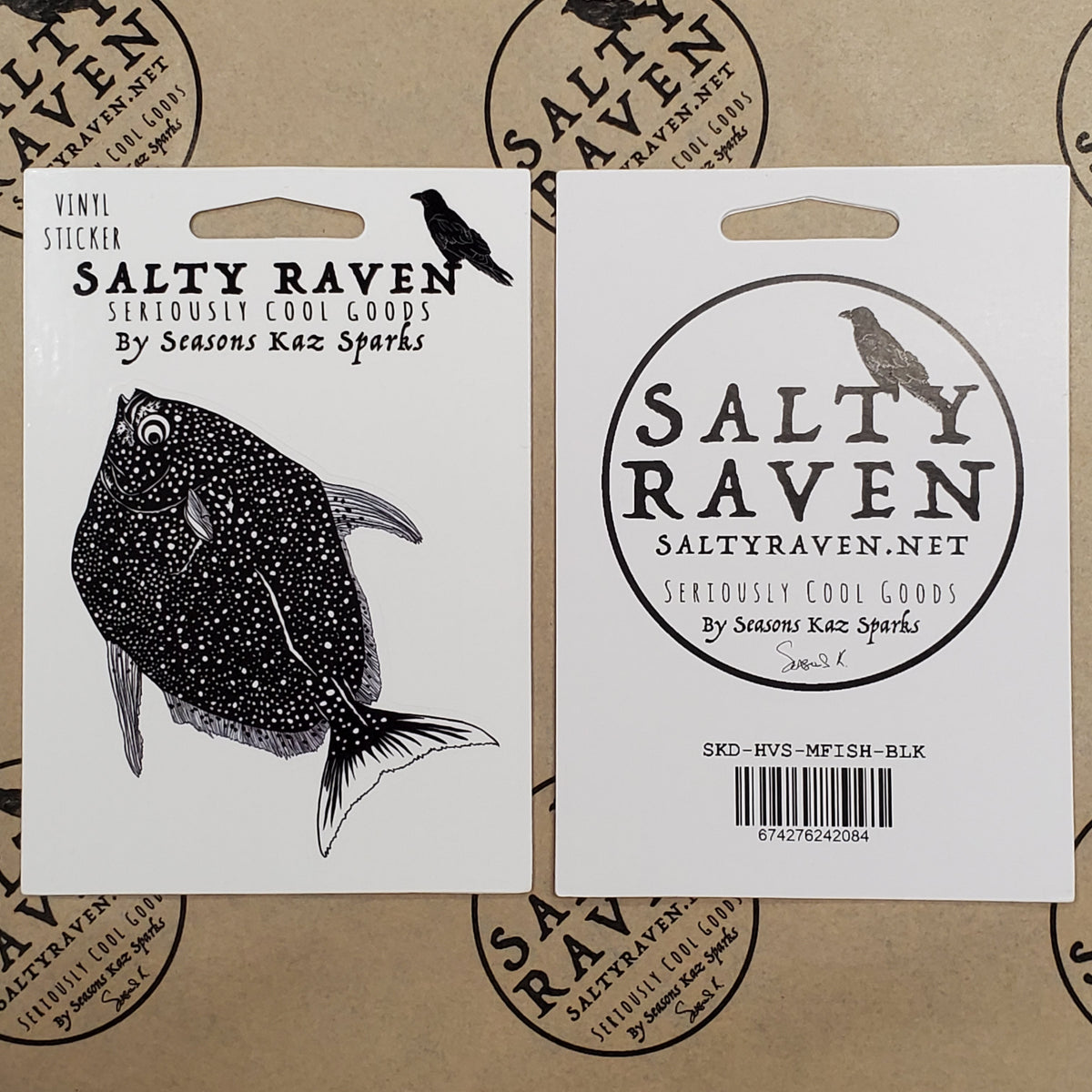 Moon Fish HVS Vinyl Peel Away Sticker – Salty Raven