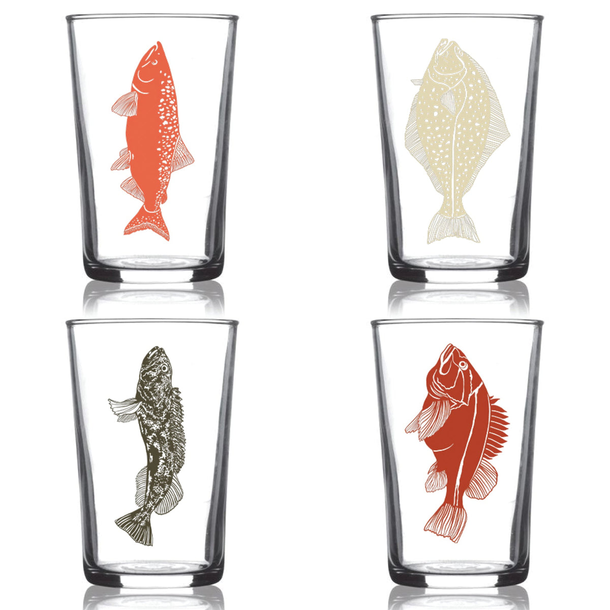 Fish Euro Wine 4 Pack Color Set – Salty Raven