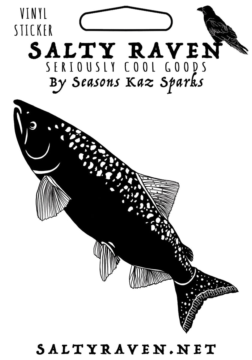 Salmon HVS Vinyl Peel Away Sticker – Salty Raven