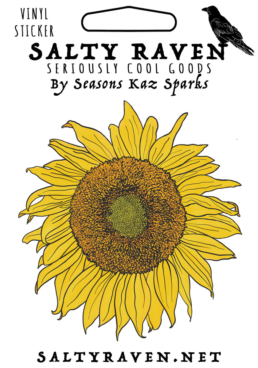 Sunflower HVS Vinyl Peel Away Sticker – Salty Raven