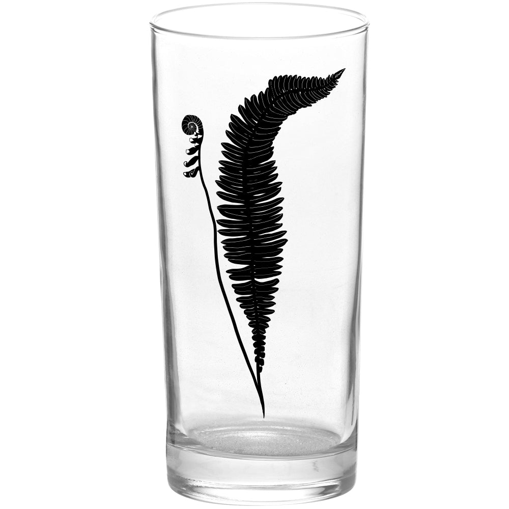 Black Fern Tall Collins Glass - Botanical Series – Salty Raven