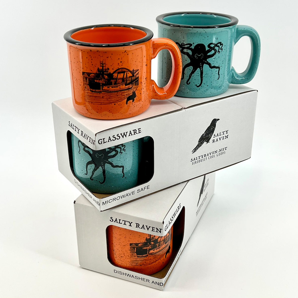 Octopus & Sea Lion's Port Ceramic Campfire Mug Boxed Set – Salty Raven
