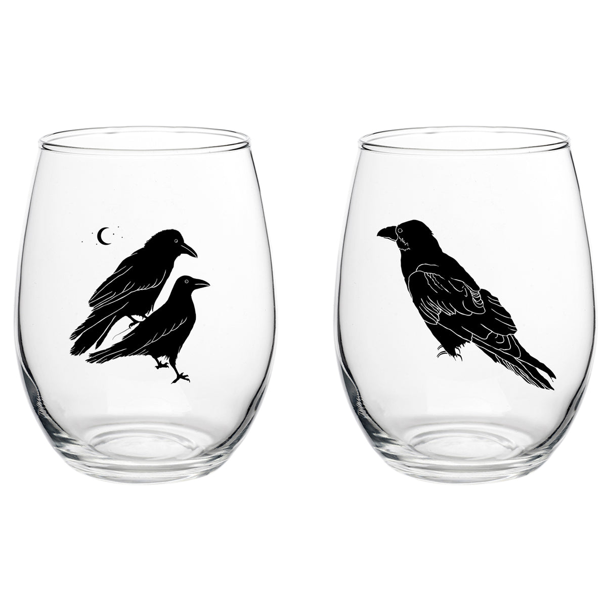 Ravens Stemless Wine Glassware Boxed Sets – Salty Raven